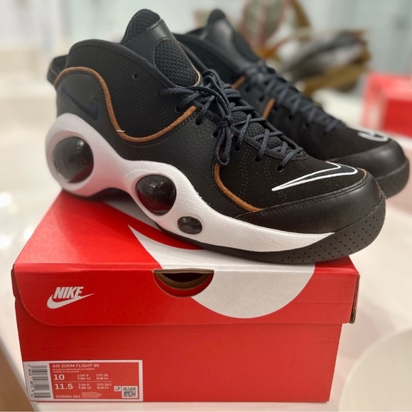 Nike | Shoes | Nike Air Zoom Flight 95 Black And White Sneakers | Poshmark